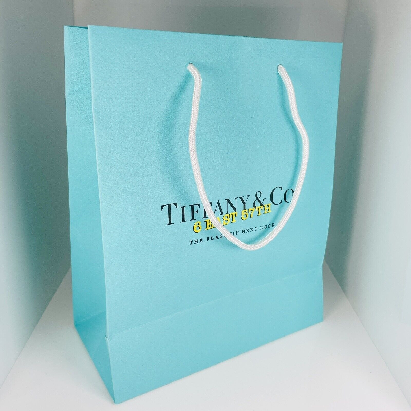 Tiffany & Co 6 East 57th Limited Edition Blue Shopping Gift Bag 10" X ...
