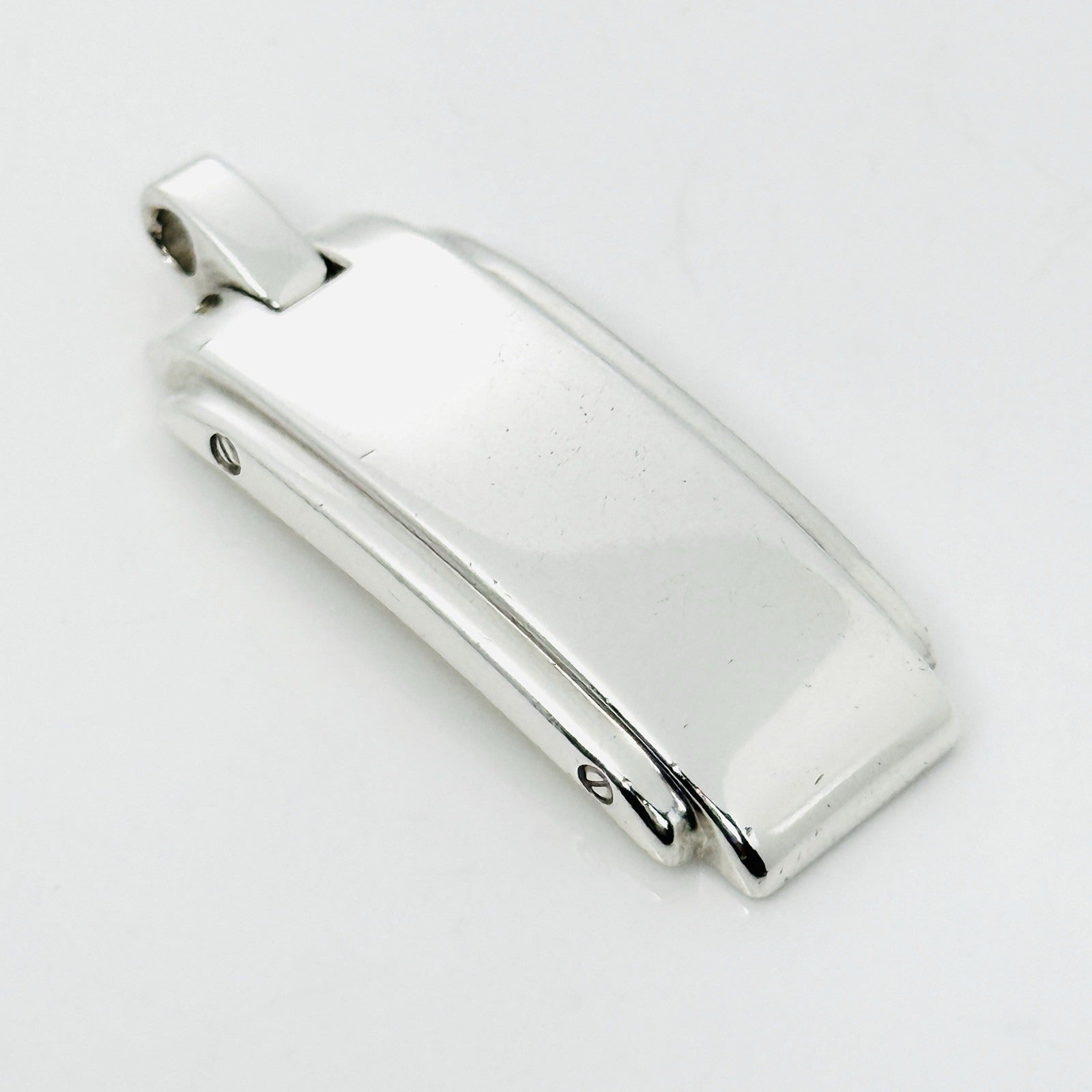 Tiffany & Co Metropolis Dog Tag Pendant in Sterling Silver | The Silver ...