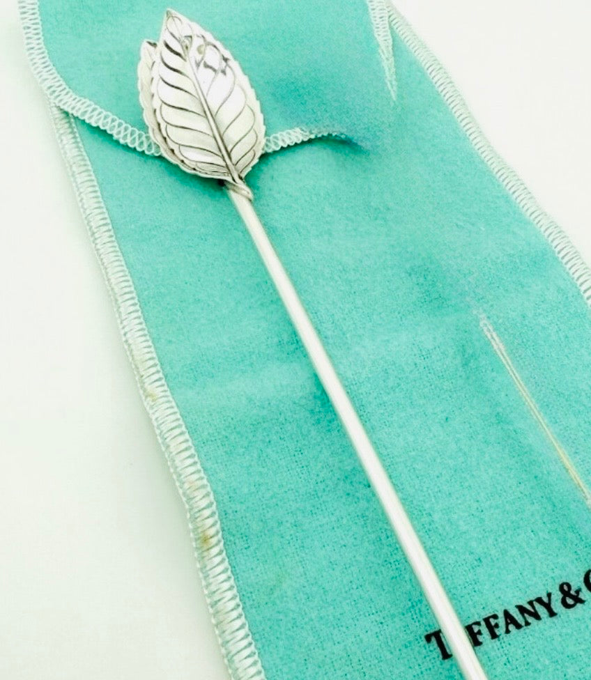 Tiffany & Co Mint Julep Leaf Bar Stirrer Straw Sterling Silver | The ...