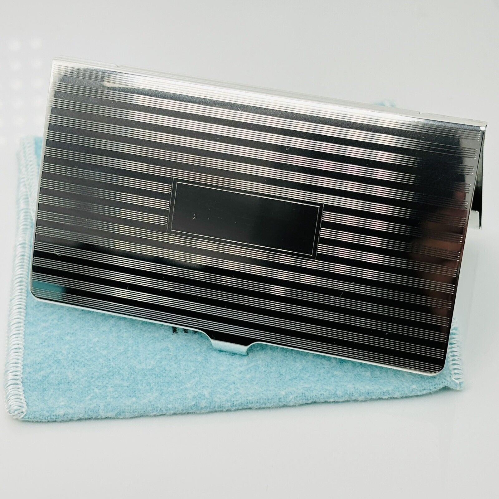 Tiffany ID Business Card Holder Machined Turned Engravable in Sterling ...