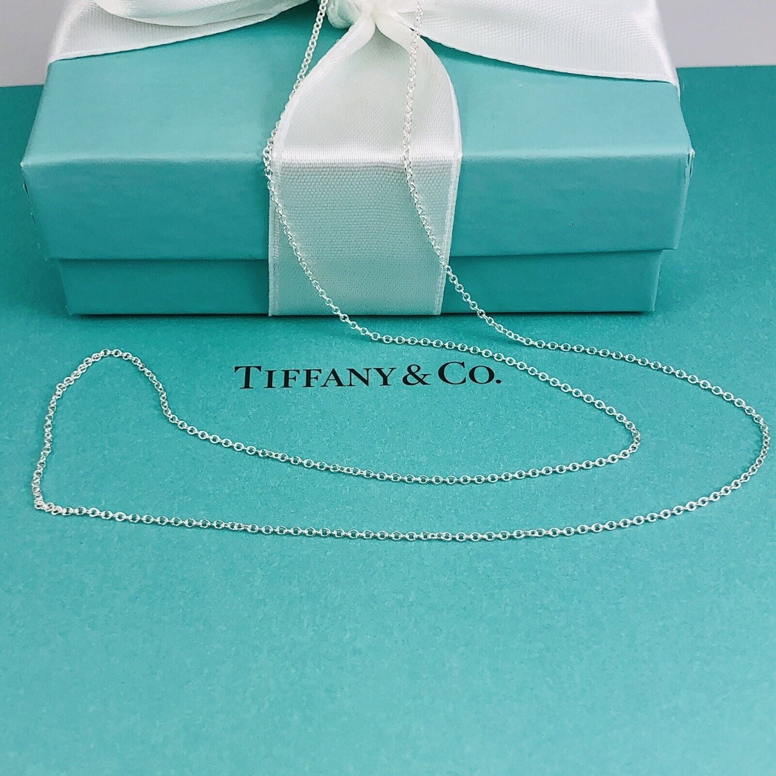Tiffany & Co 16” Chain Necklace in Sterling Silver Perfect Condition F ...