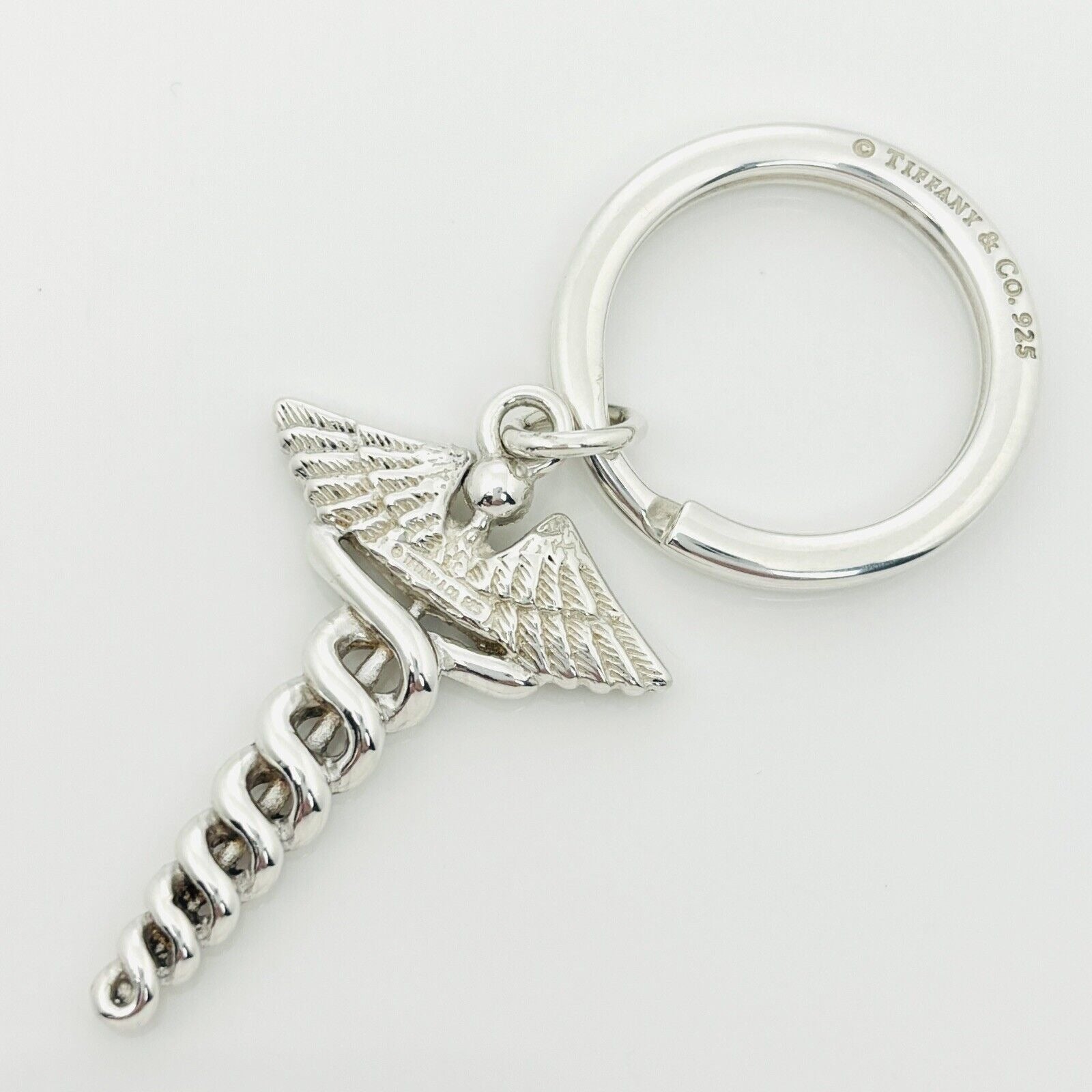 Tiffany & Co Caduceus Key Ring in Silver Doctor Keyring Keychain | The ...
